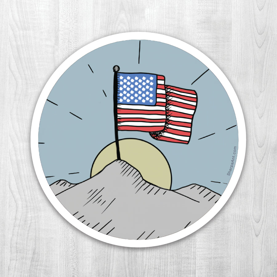 Mountain Summit Flag Sticker – Sherpa Ant