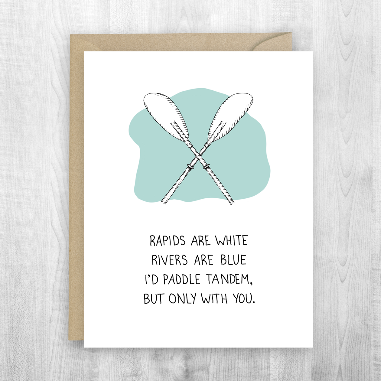 Kayak Love Poem Card – Sherpa Ant