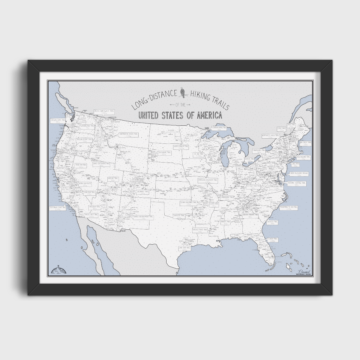 Long-Distance Color Your Hike Trail Map – Sherpa Ant